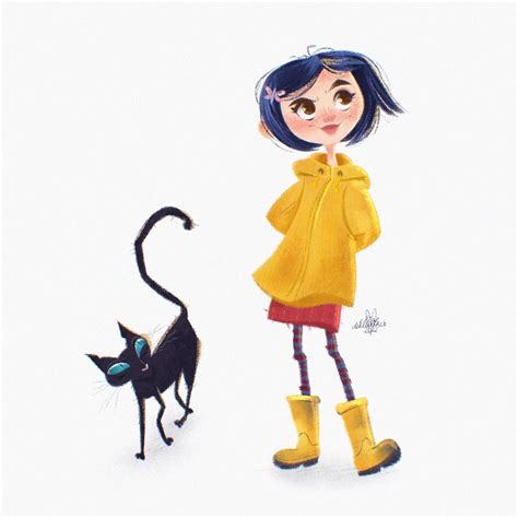 Coraline Cat Drawing