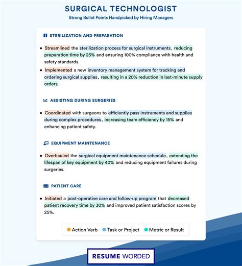 Surgical Tech Resume 6 Great Certified Surgical Technologist Resume