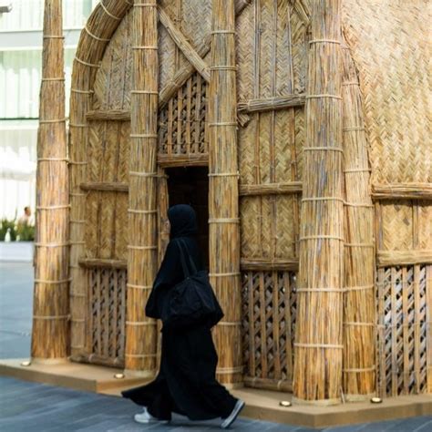 Abdalla Almulla Uses Palm Tree Trunks As Columns For Of Palm Pavilion