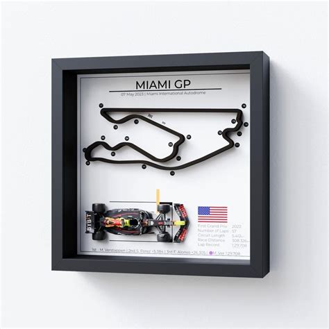 Miami Usa 2023 Gp F1 Frame With The Winning Car F1 Track Wall Art F1