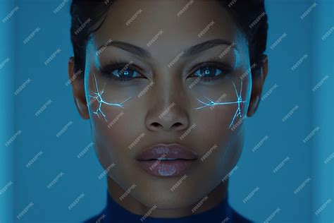 Neuron Network Brainwave Pattern Sensory Interface And Cognitive Pathways Womans Profile With