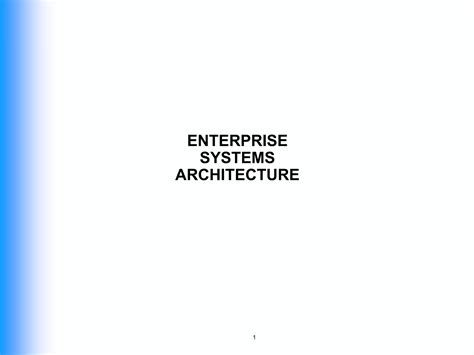 Enterprise Systems Architectureppt