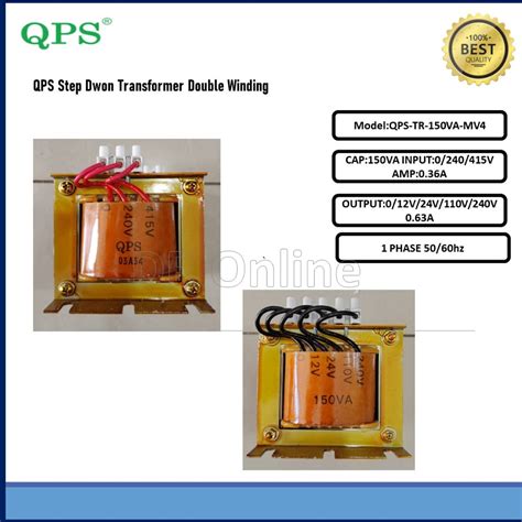 QPS Step Down Transformer VA Input V V Output V V V V Shopee Malaysia