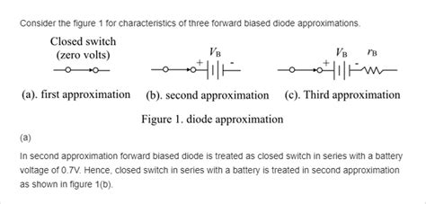 Solved Which Diode Approximation Treats A Forward Biased Diode Like A