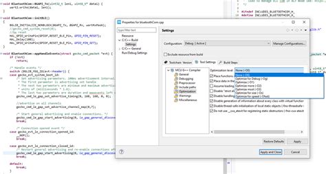solved compiler optimisation issue remove used functions