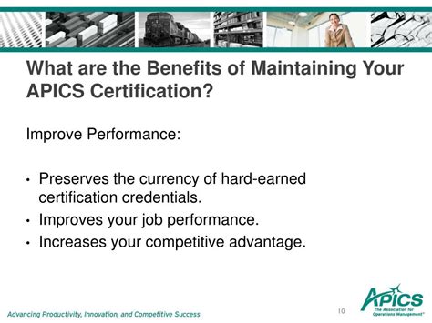 Ppt Apics Certification Why How Maintenance Karen Schiebout Cpim Cscp Powerpoint