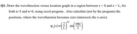 solved 11 draw the wavefunction versus location graph in a