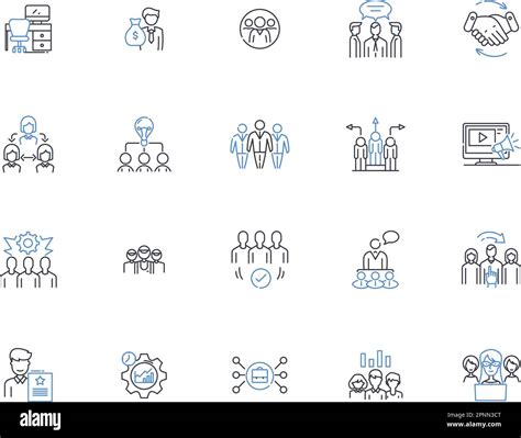 Collective Line Icons Collection Collaboration Unity Group Community Alliance Association
