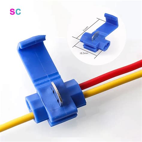 10pcs20pcs 와이어 커넥터 스카치 잠금 스냅 Awg22 10 끊지 않고 케이블 절연 크림프 빠른 스플 라이스 전기
