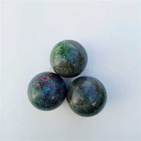 Green Crystal Stone Ruby Zoisite Sphere Ball Size Free Size 150 250
