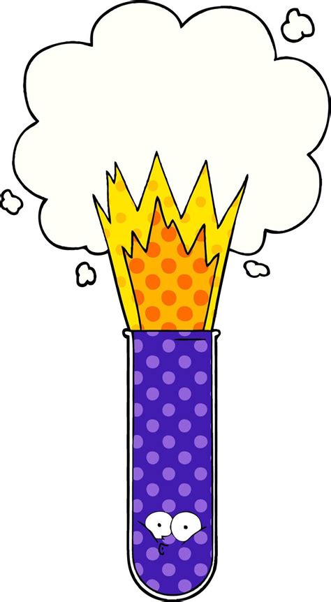 Cartoon Exploding Chemicals In Test Tube 12403000 Vector Art At Vecteezy