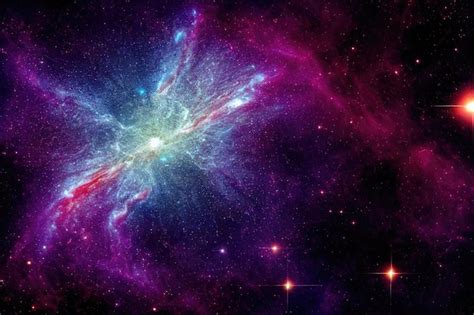 우주 배경 현실적인 별이 빛나는 밤 코스모스와 빛나는 별 은하수와 스타 더스트 컬러 은하 프리미엄 사진