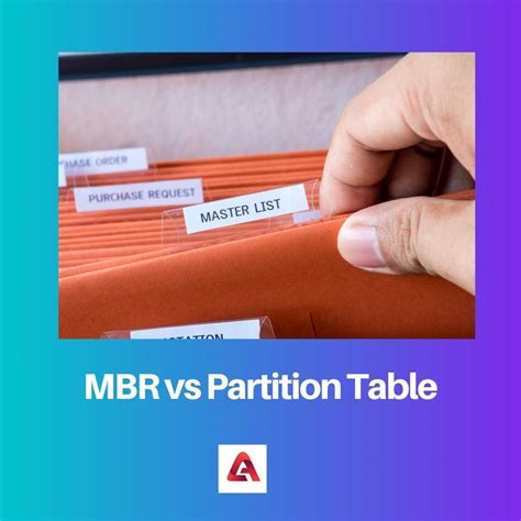 Mbr Vs Partition Table الفرق والمقارنة