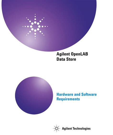 Pdf Agilent Openlab Data Store · If You Are Using A Third Party