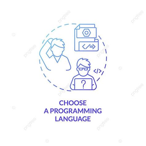 select a programming language icon in blue gradient concept vector