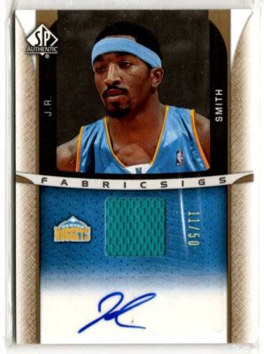 2006 07 Sp Authentic Basketball Jr Smith Jersey Auto Nuggets 1150 Sp