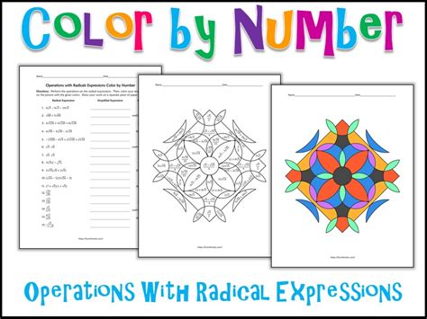 Operations With Radical Expressions Color By Number Teaching Resources