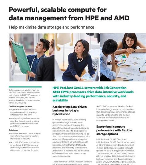 Powerful Scalable Compute For Data Management From Hpe And Amd Consiliant Technologies