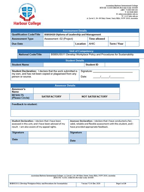 Assessment 2 Bsbsus511 Pdf Plagiarism Life Cycle Assessment