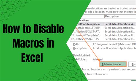 How To Disable Macros In Excel Earn And Excel