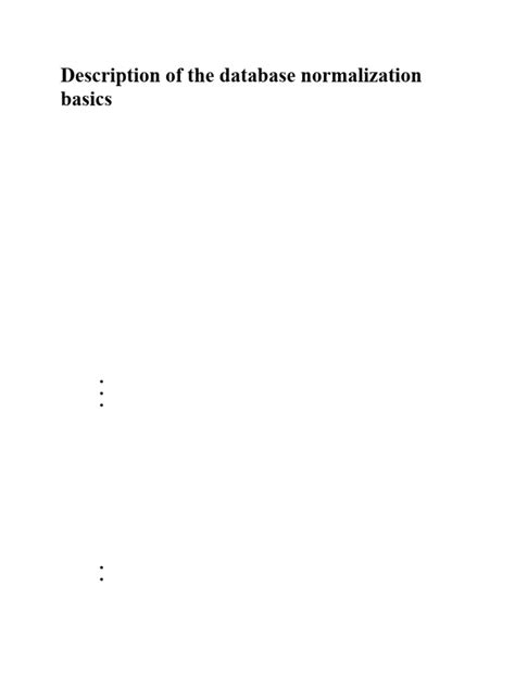 Database Normalization Basics And Redundancy Pdf Databases