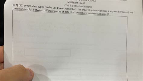 Solved MIDTERM EXAMQ Which Data Types Can Be Used Chegg Com