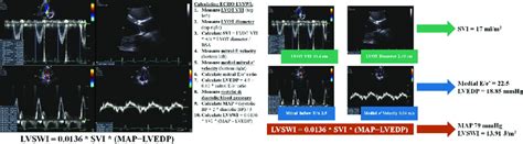 Calculation Of The Echo Lvswi Left And An Example Using Tte Data From Download Scientific