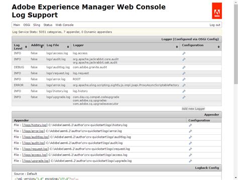 accessing aem 6 2 error logs over stack overflow