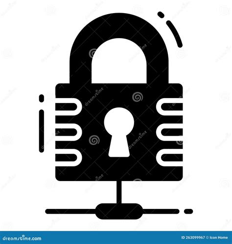 Network Lock Protection And Security Vector Icons Set Cyber Computer Network Business Data