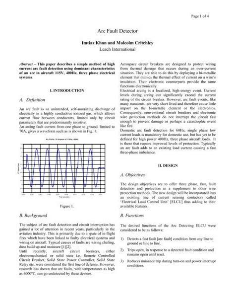 Arc Fault Detector Esterline