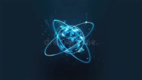 Glowing Blue Digital Globe With Connecting Lines Global Network