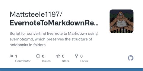 github mattsteele1197 evernotetomarkdownretainfolders script for
