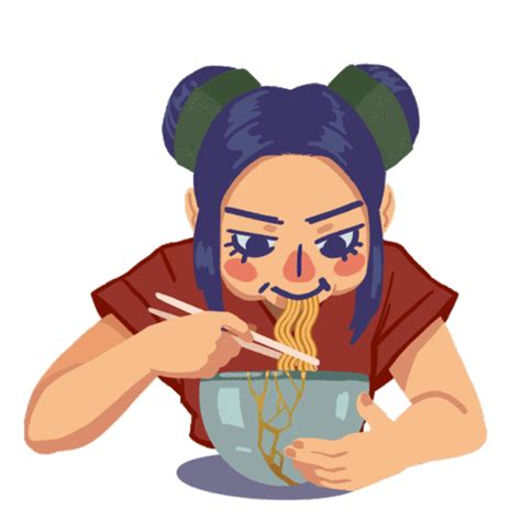 Food Eating Sticker Find And Share On Giphy Sushi Eating  Send