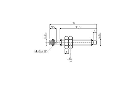 Inductive Sensor Øm8 Nc 4mm Non Flush M8 Plug Ai053