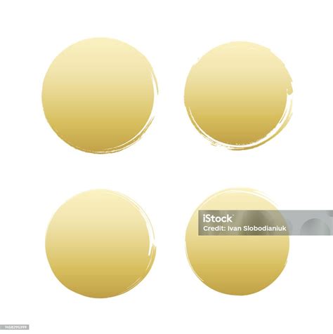 손으로 그린 금색 원 스케치 라인 세트 골드 라운드 프레임 컬렉션 0명에 대한 스톡 벡터 아트 및 기타 이미지 0명 금