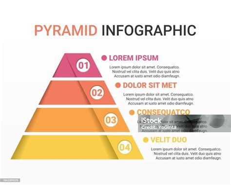 4개의 레벨 요소 옵션 단계 또는 프로세스가 있는 피라미드 인포그래픽 템플릿입니다 0명에 대한 스톡 벡터 아트 및 기타 이미지 0명 개념 개념과 주제 Istock