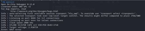 Srst Error When Trying To Run Openocd On Stm32f4 Stmicroelectronics