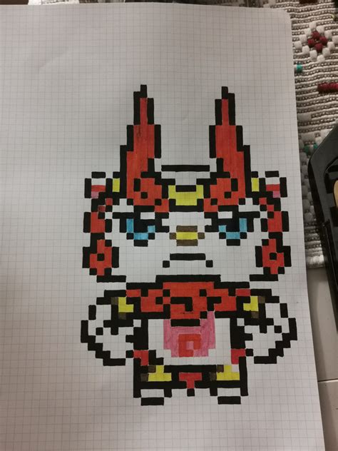 My Komashura Pixel Art R Yokaiwatch