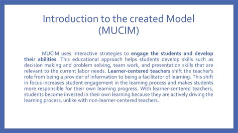 Learner Centered Classroom Model 1 Pptx