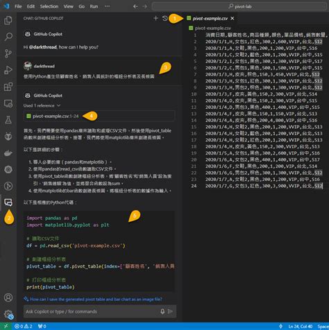 Python 練習CSV 繪製樞鈕分析圖表 黑暗執行緒