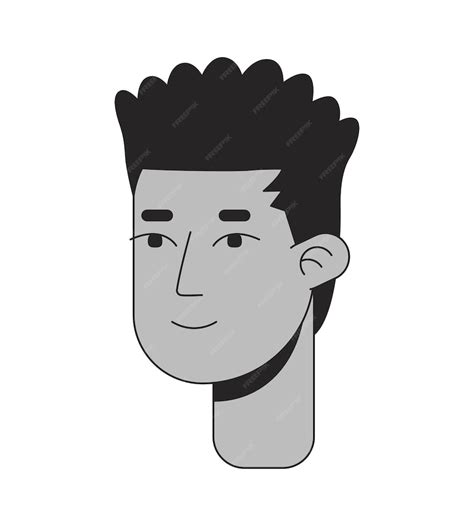 흑인 젊은이 짧은 드레드 머리 검은색과 ⁇ 색 2d 라인 만화 캐릭터 머리 잠금 헤어스타일 아프리카계 미국인 소년 고립된 ⁇ 터