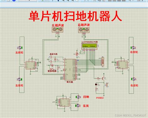 基于51单片机扫地机器人（全套proteus仿真 原理图 程序 说明书） 基于51单片机扫地机器人移动控制 csdn博客