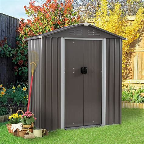 Sobaniilo 6x4x6ft Outdoor Storage Shed Clearance With Lockable Door