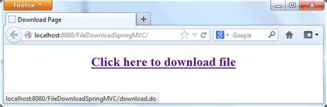 spring mvc sample application for downloading files