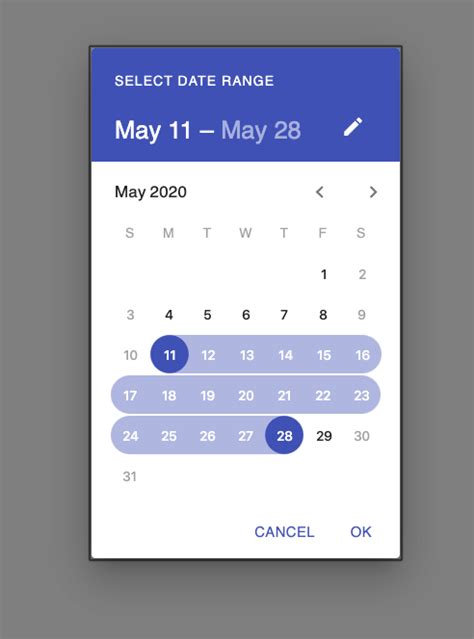 Regulate Date Range Validation Strategy · Issue 1635 · Muimaterial Ui