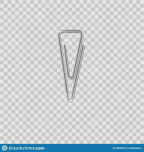 Clip Set Realistic Paperclip Attach Stock Vector Illustration Of