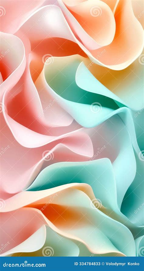 Abstract Pastel Colorful Wave Pattern Flowing Shapes Modern Art And Design Concept Stock Image