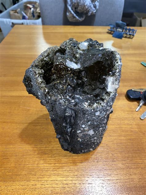 This Tree Branch That Was Burned Burned Away And “fossilized” By Molten