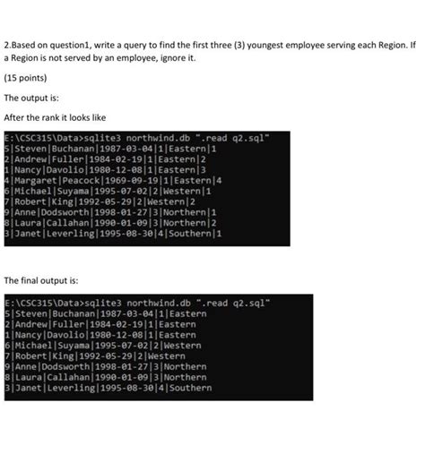 Solved 1 Write An SQL Query To List EmployeelD Firs Name Chegg Com