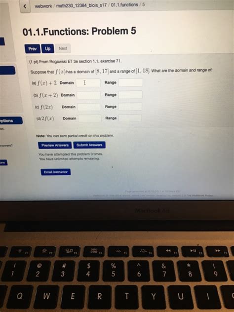 solved suppose that f x has a domain of [8 17] and a range